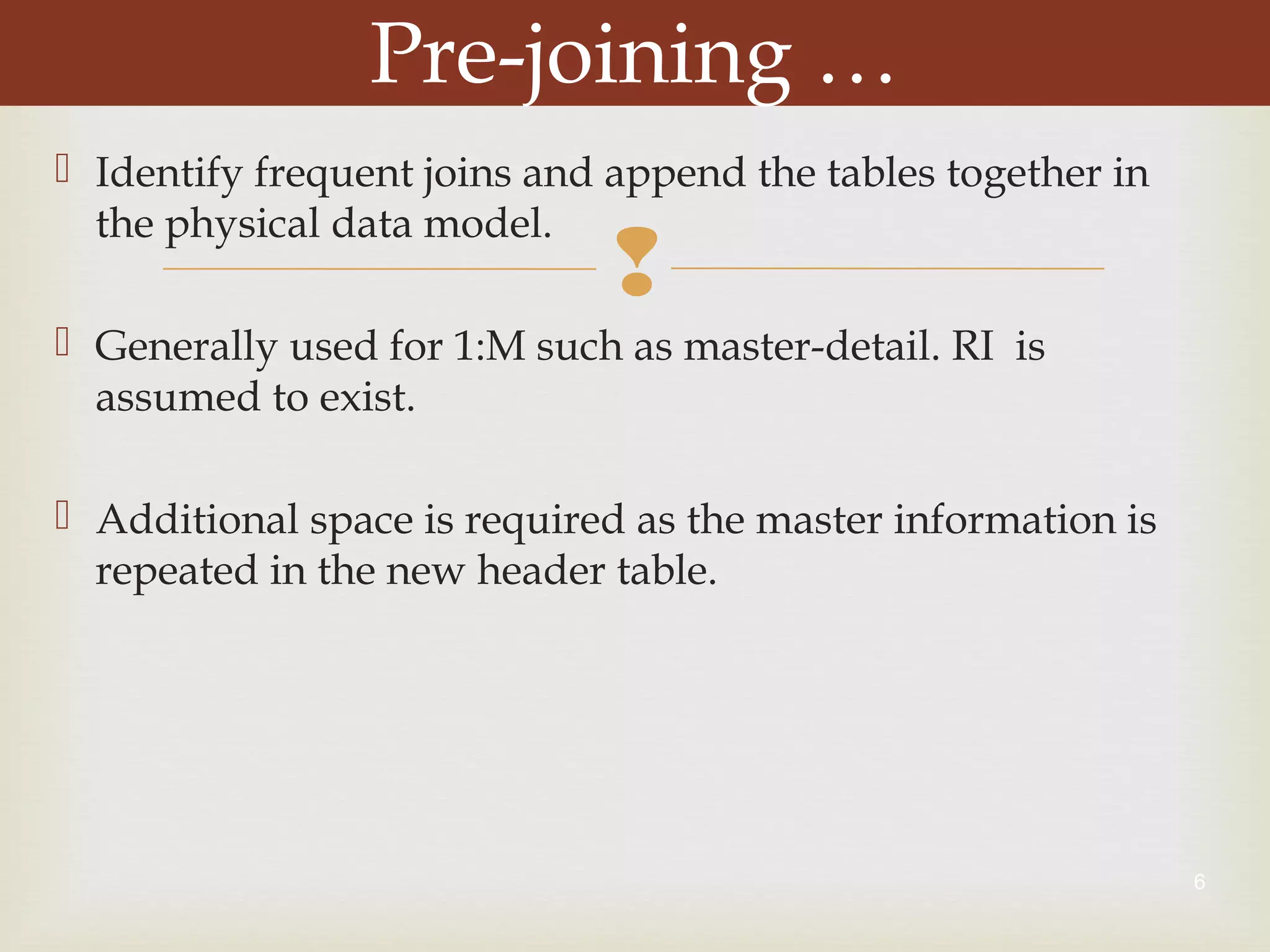 Dwh lecture 08-denormalization tech | PPT