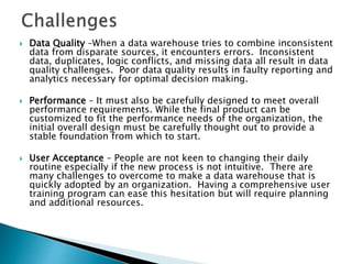 Data warehouse presentaion | PPTX