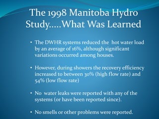 Drain Water Heating Systems - Presented by Gary Proskiw of Proskiw ...