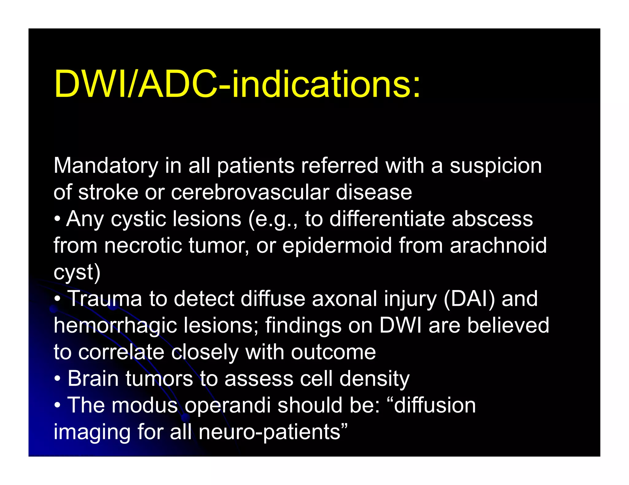DWI/ ADC -MRI principles in veterinary medicine | PDF