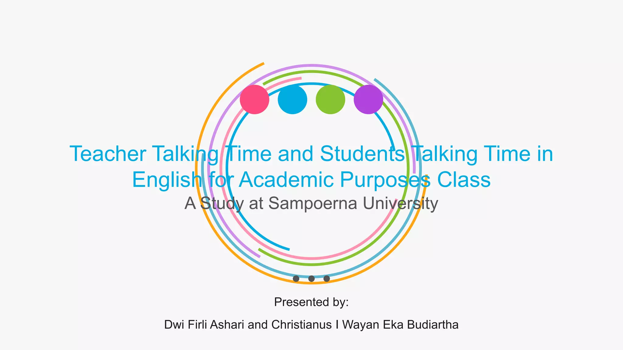 Teacher Talking Time and Students Talking Time in English for Academic ...