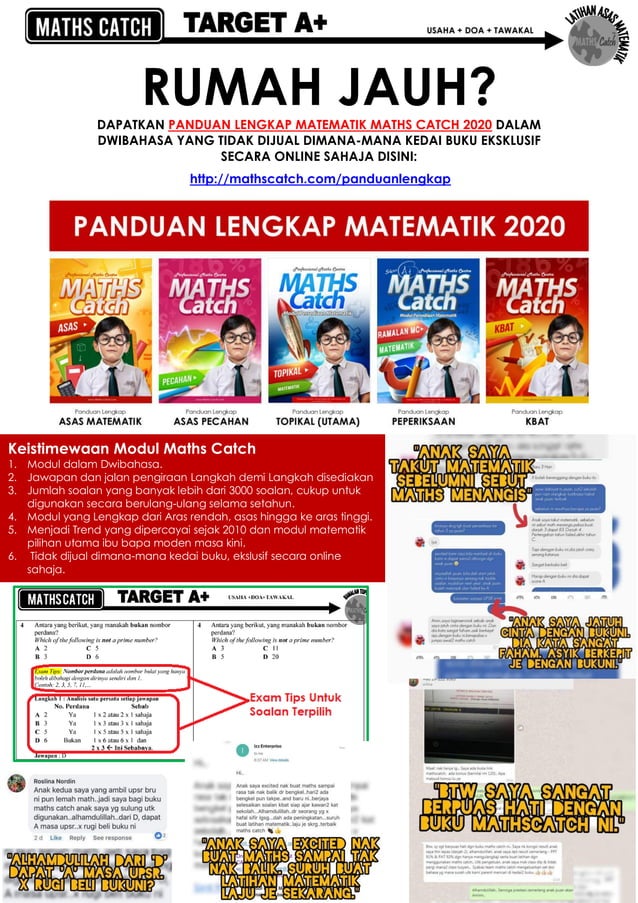 [Dwibahasa] modul latihan asas matematik tahun 6 | PDF