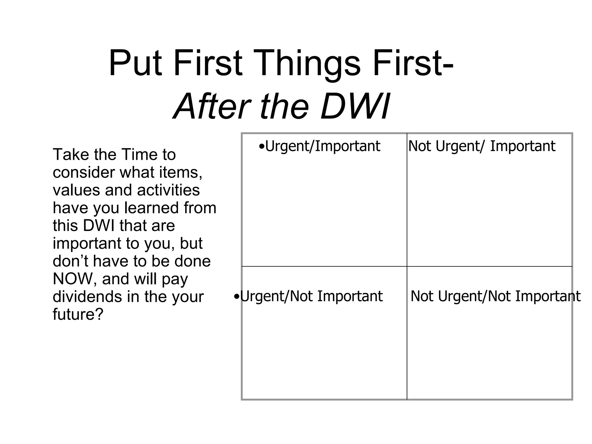 DWI First Time Offender Education Revised | PPT