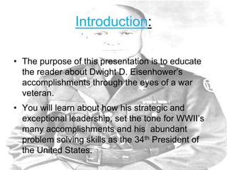 Dwight d. eisenhower power point week 8 | PPTX