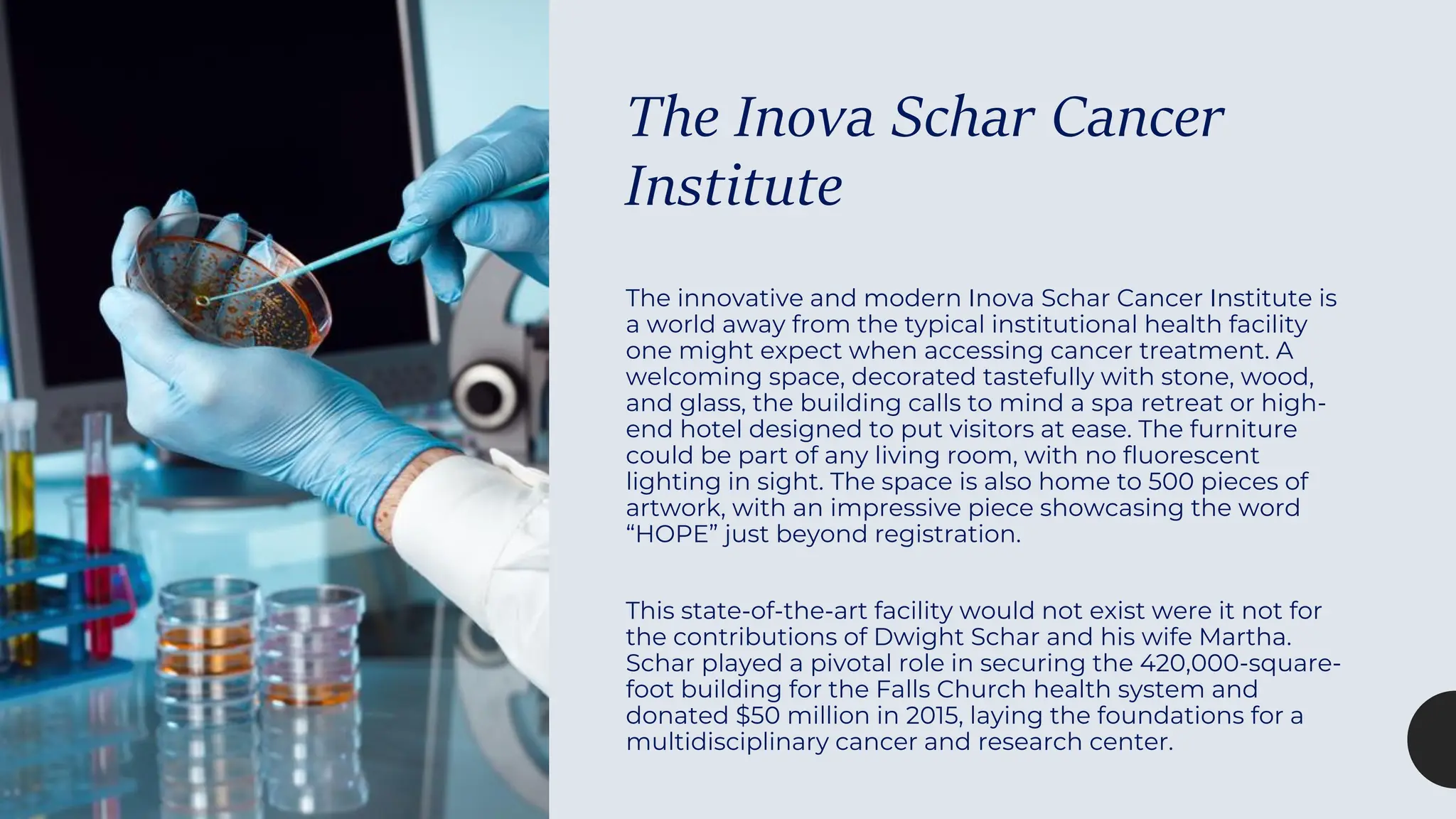 Dwight Schar - The Inova Schar Cancer Institute | PPT
