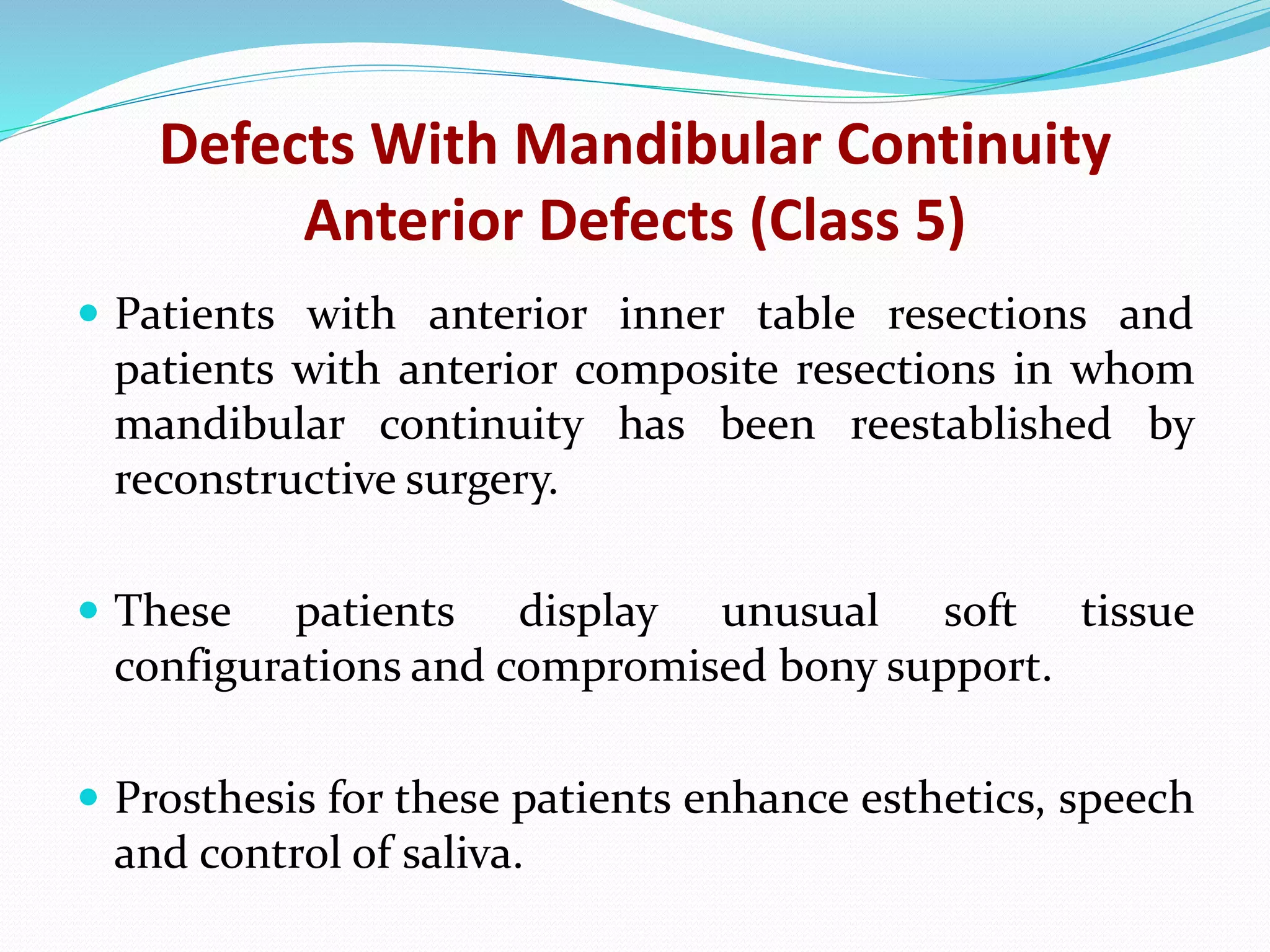 Management of aquired mandibular defect / mandible defect management | PPTX