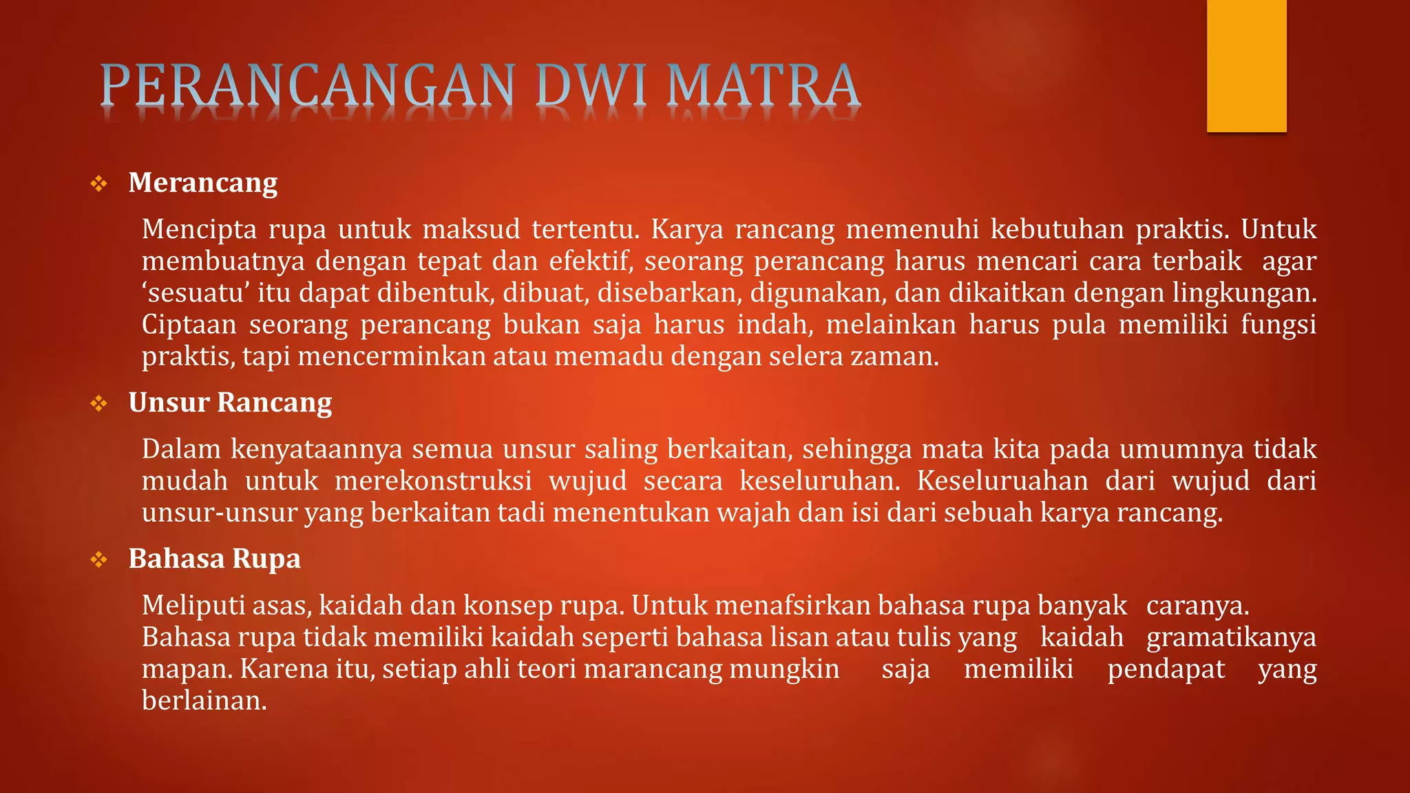 Nirmana Dwi matra | PPSX