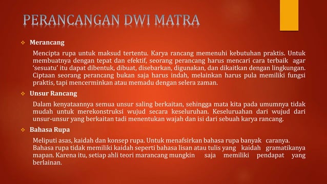 Nirmana Dwi matra | PPT