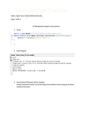 Agra Fury Z. dan Della Amalia | PDF