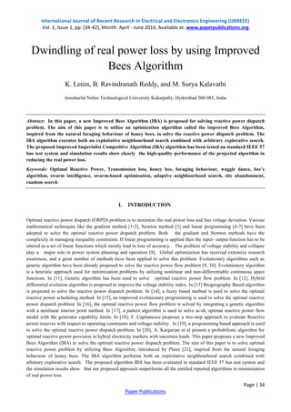 Dwindling of real power loss by using Improved Bees Algorithm | PDF | Internet of Things | Internet
