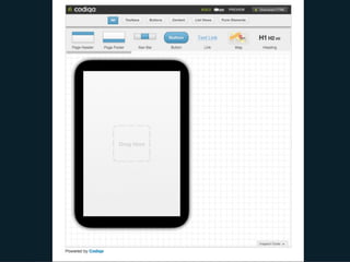 Dreamweaver CS6, jQuery, PhoneGap, mobile design | PPT