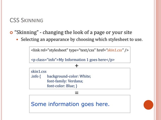 CSS Cascading Style Sheet Introduction slides | PPT CSS Cascading Style Sheet Introduction slides | PPT