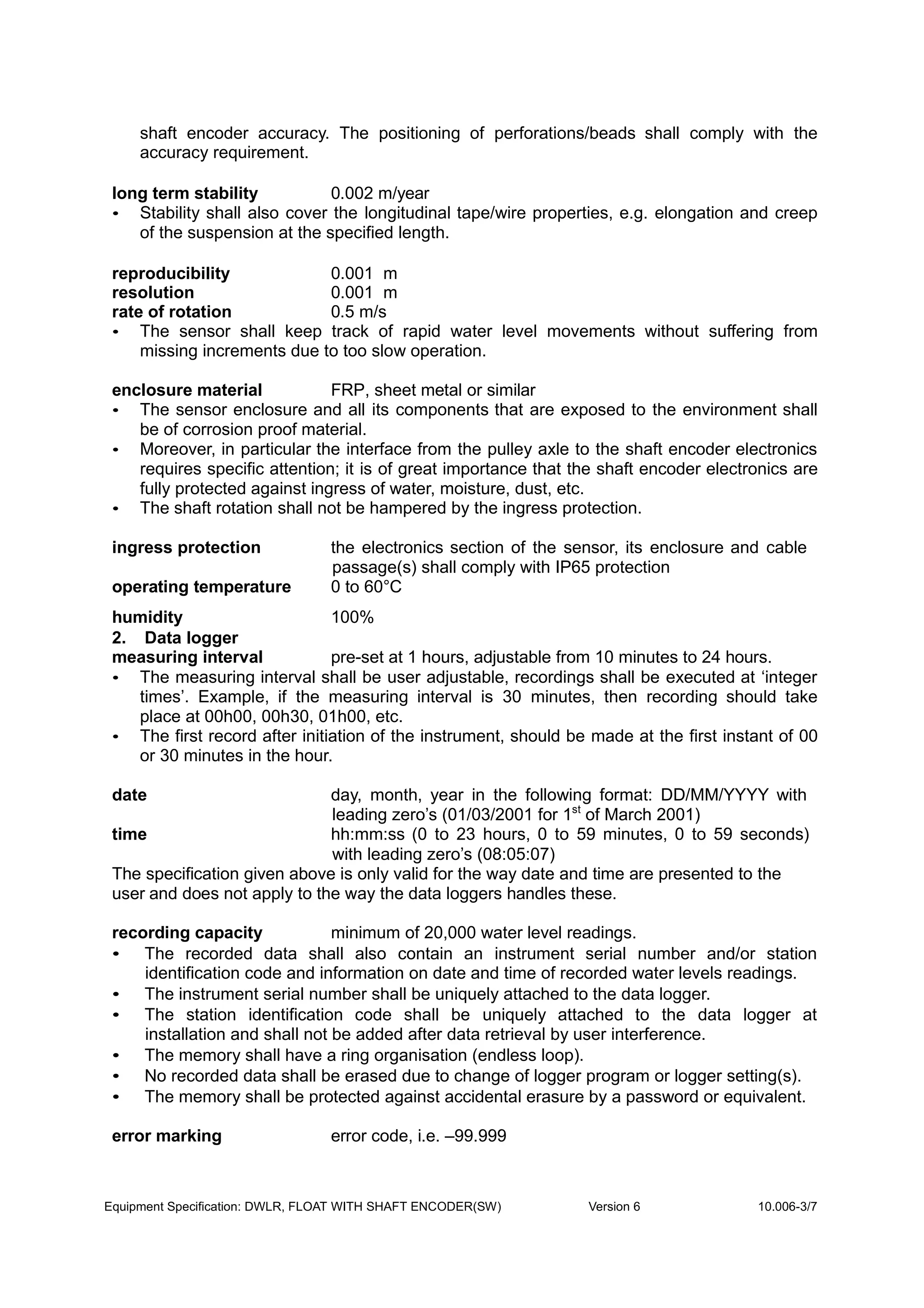 Dwlr, float type with shaft encoder (sw) | DOC