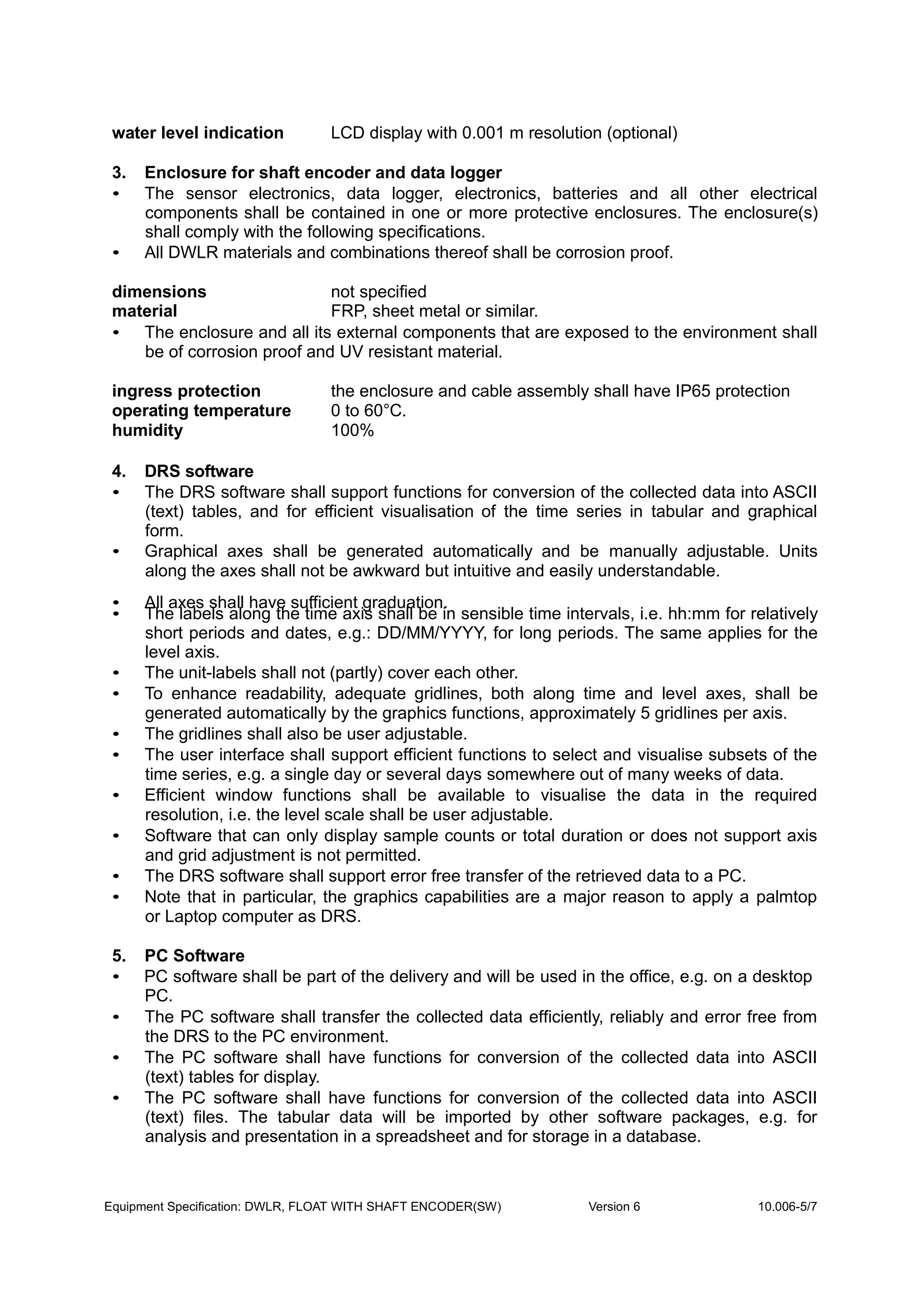 Dwlr, float type with shaft encoder (sw) | DOC