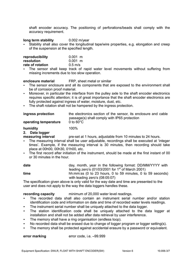 Dwlr, float type with shaft encoder (sw) | DOC