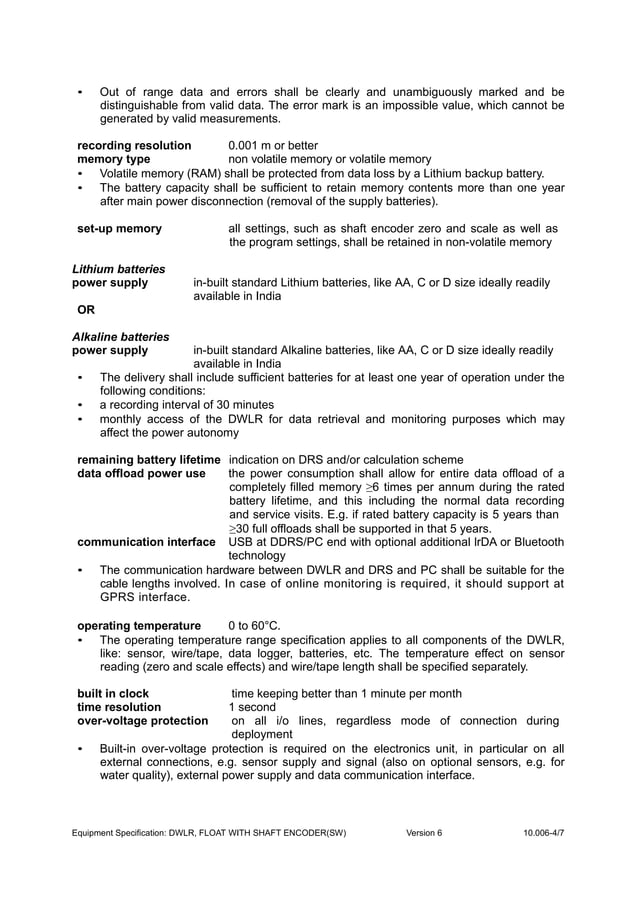 Dwlr, float type with shaft encoder (sw) | DOC