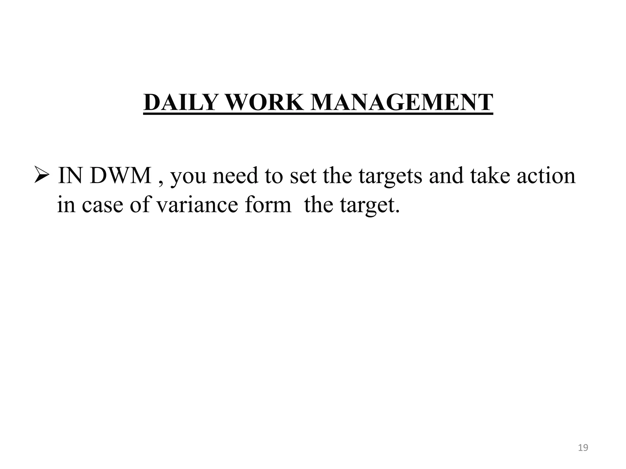 Daily Work management Presentation (PPT). | PDF