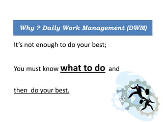 Daily Work management Presentation (PPT). | PDF