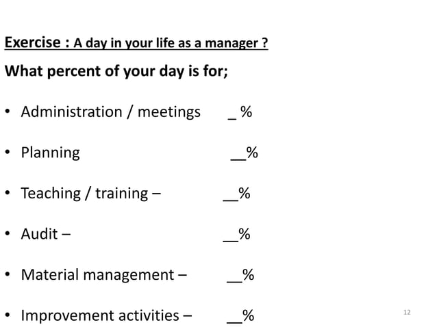 Daily Work management Presentation (PPT). | PDF