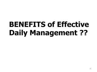 Daily Work management Presentation (PPT). | PDF