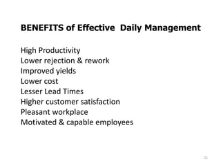 Daily Work management Presentation (PPT). | PDF