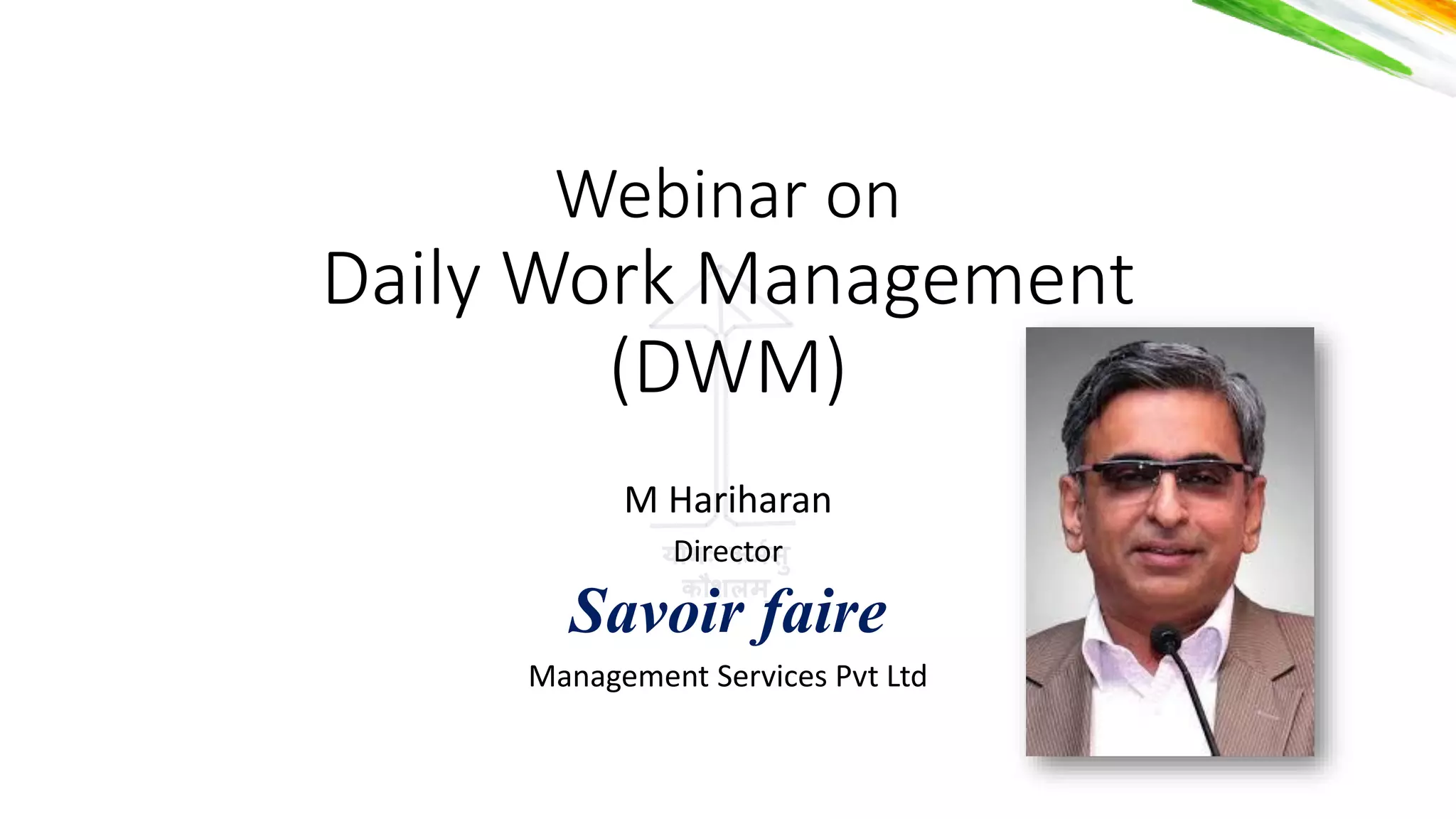 Webinar on Daily Work Management | PDF