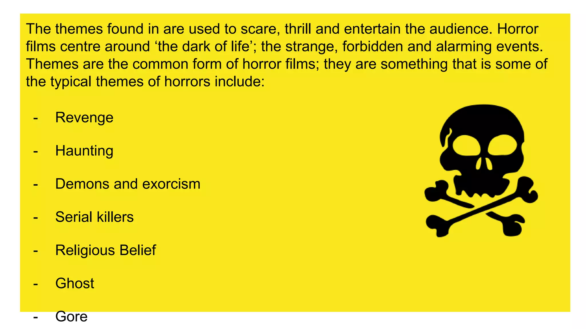 Horror film themes | PPTX