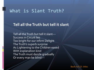 Emily Dickinson and Walt Whitman Overview | PPT