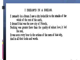 Emily Dickinson and Walt Whitman Overview | PPT