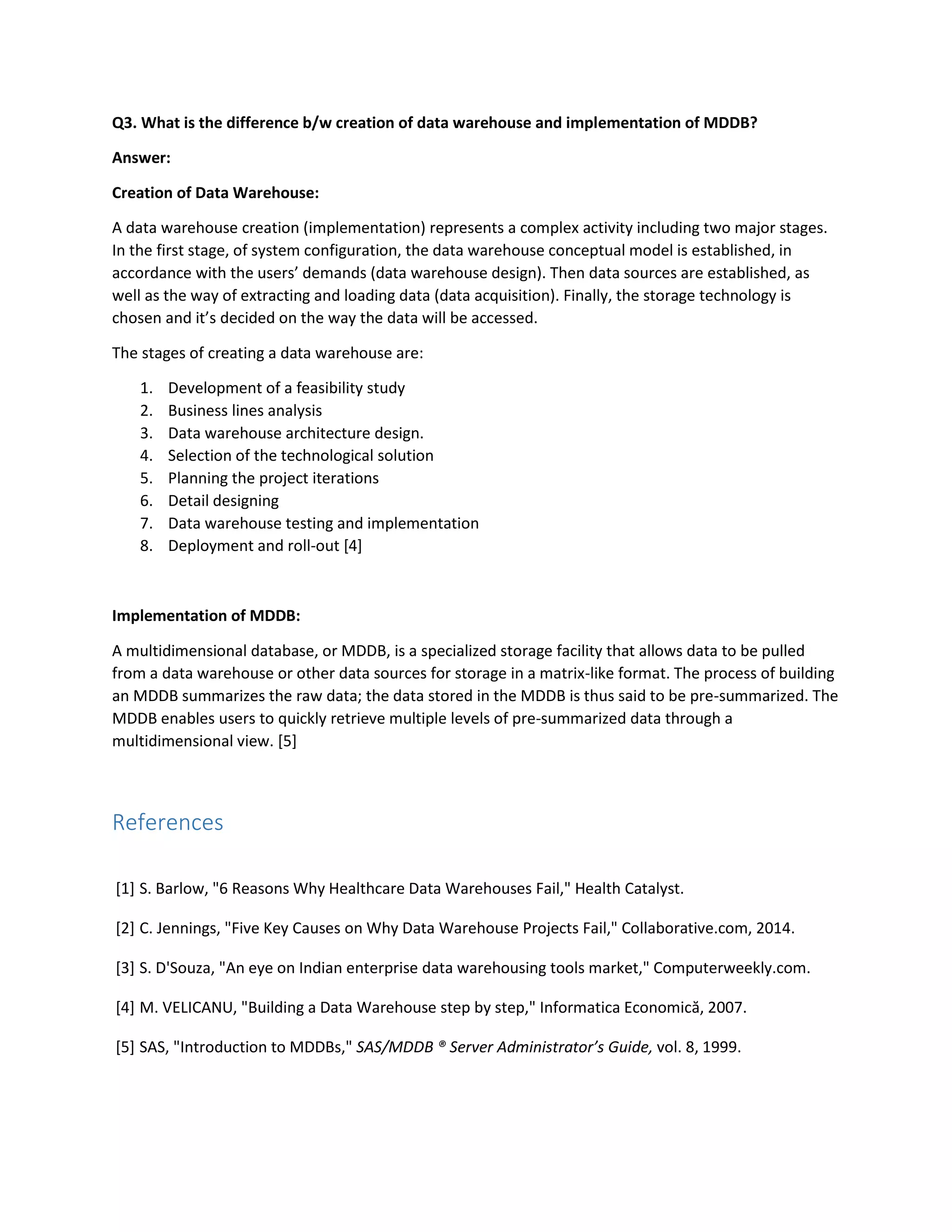 Data Warehouse Questions | PDF