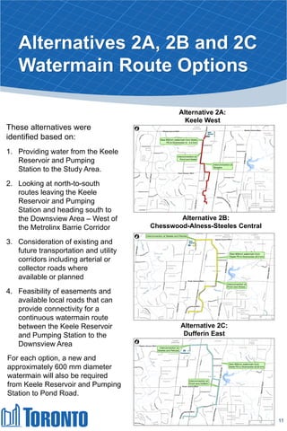 Downsview Water Service Improvement Study Maps | PPTX