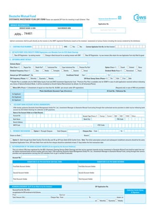 Dws tax saving fund application form | PDF