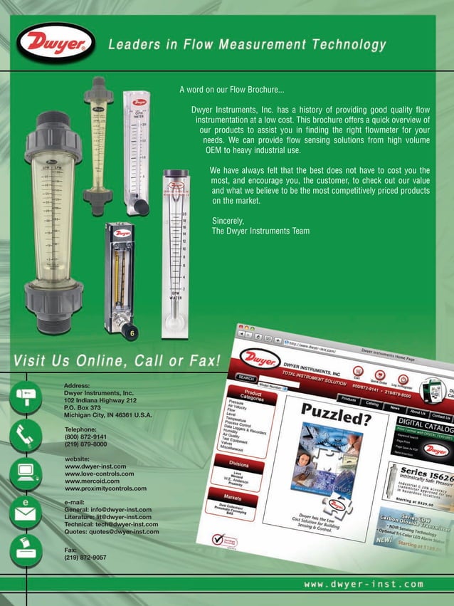 Dwyer Flow Meters | PDF
