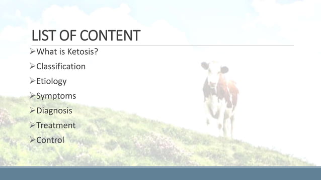 Diagnosis and Treatment of Ketosis | PPTX