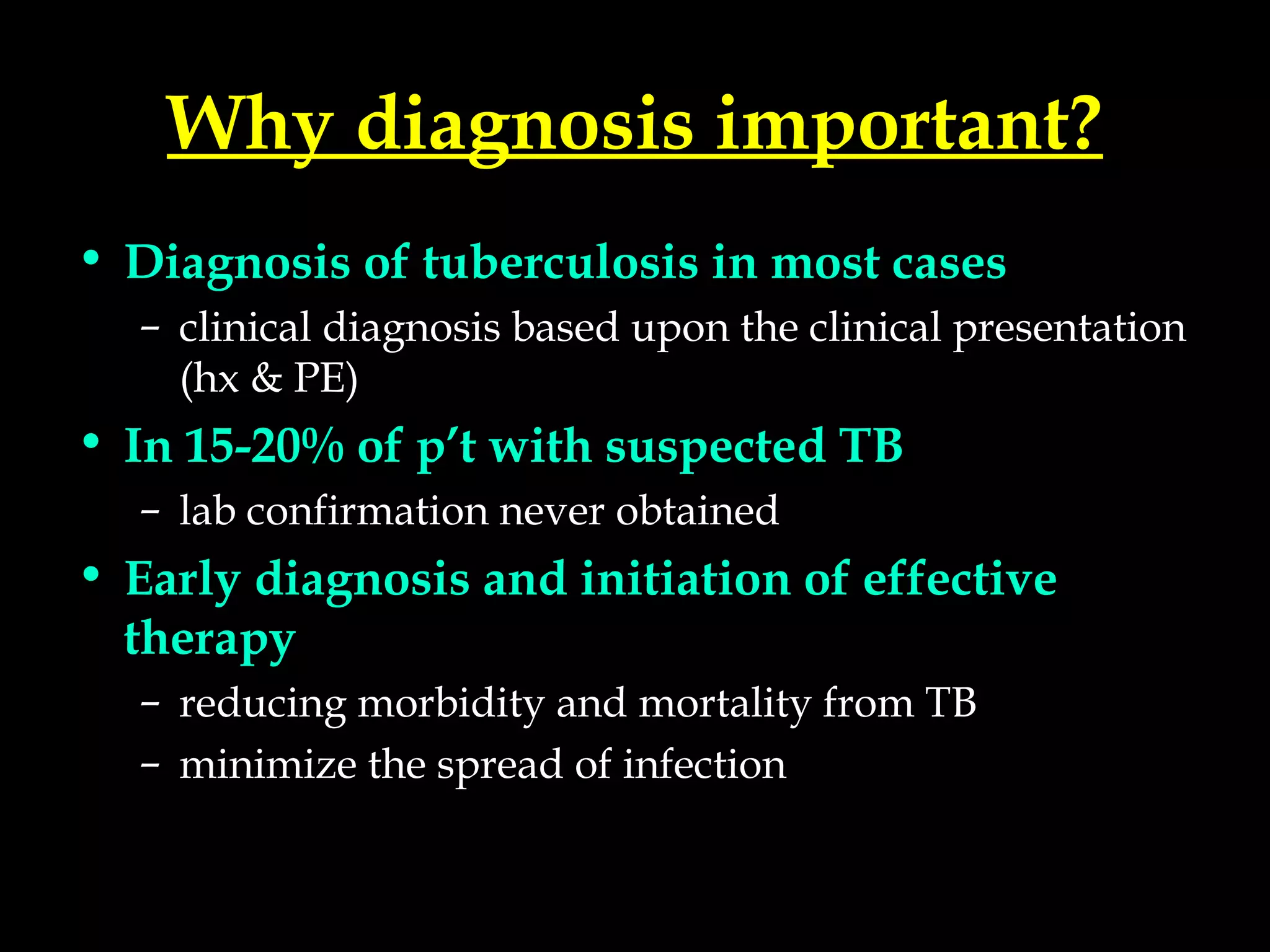 Diagnosis of Pulmonary Tuberculosis | PPT