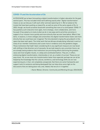 Driving Digital Transformation in Higher Education. 2020 EDUCAUSE ...