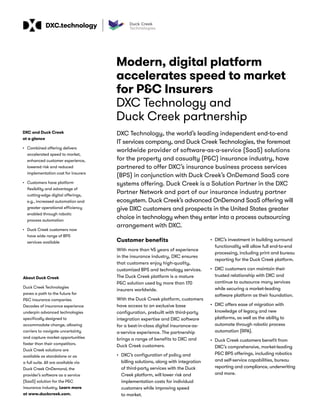 Dxc duck creek_partnership_fact_sheet_2020 | PDF