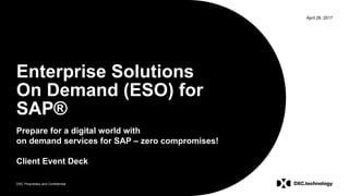 DXC ESO for SAP Client Event presentation | PPTX