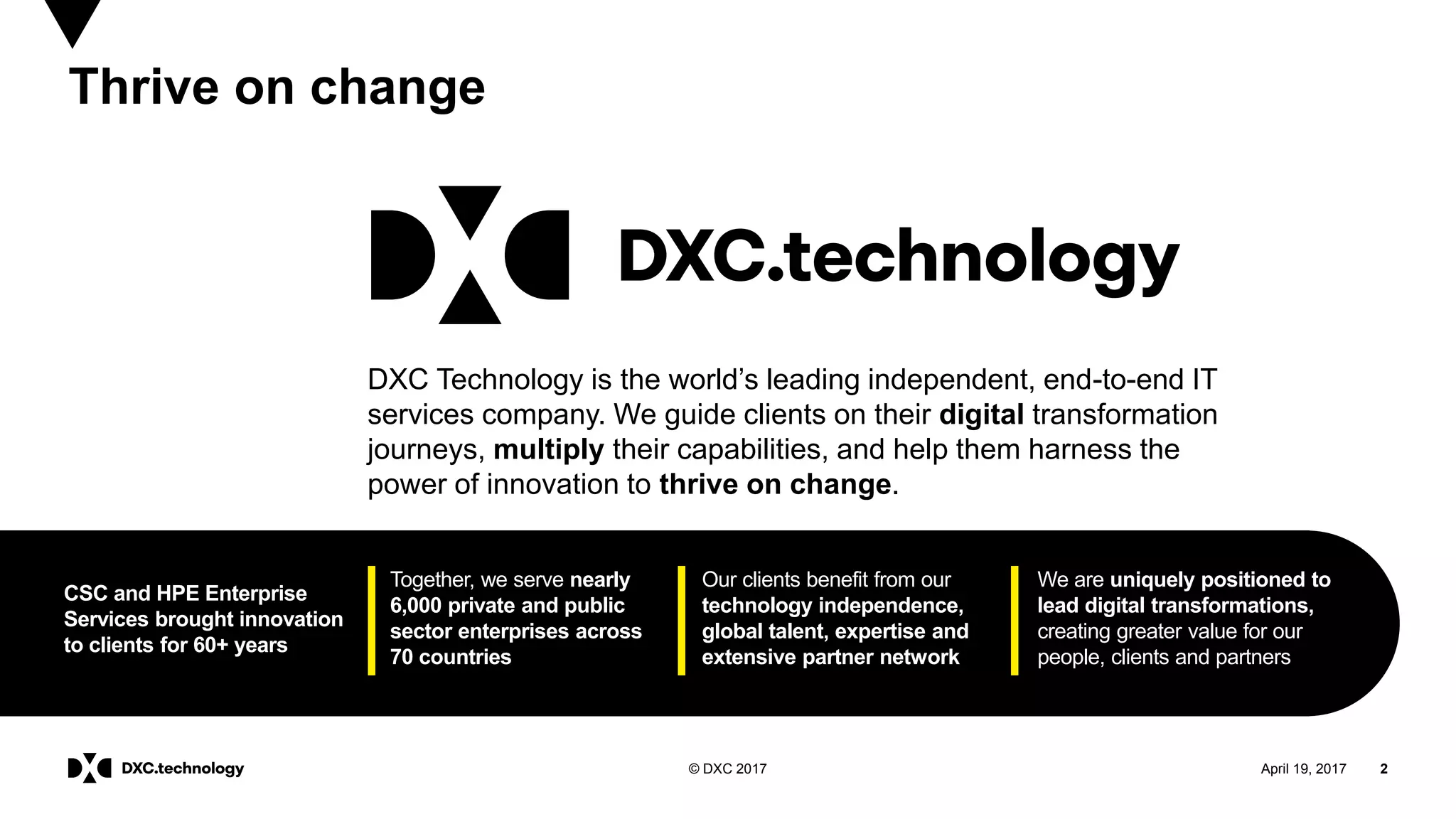 DXC Technology Corporate Overview | PDF