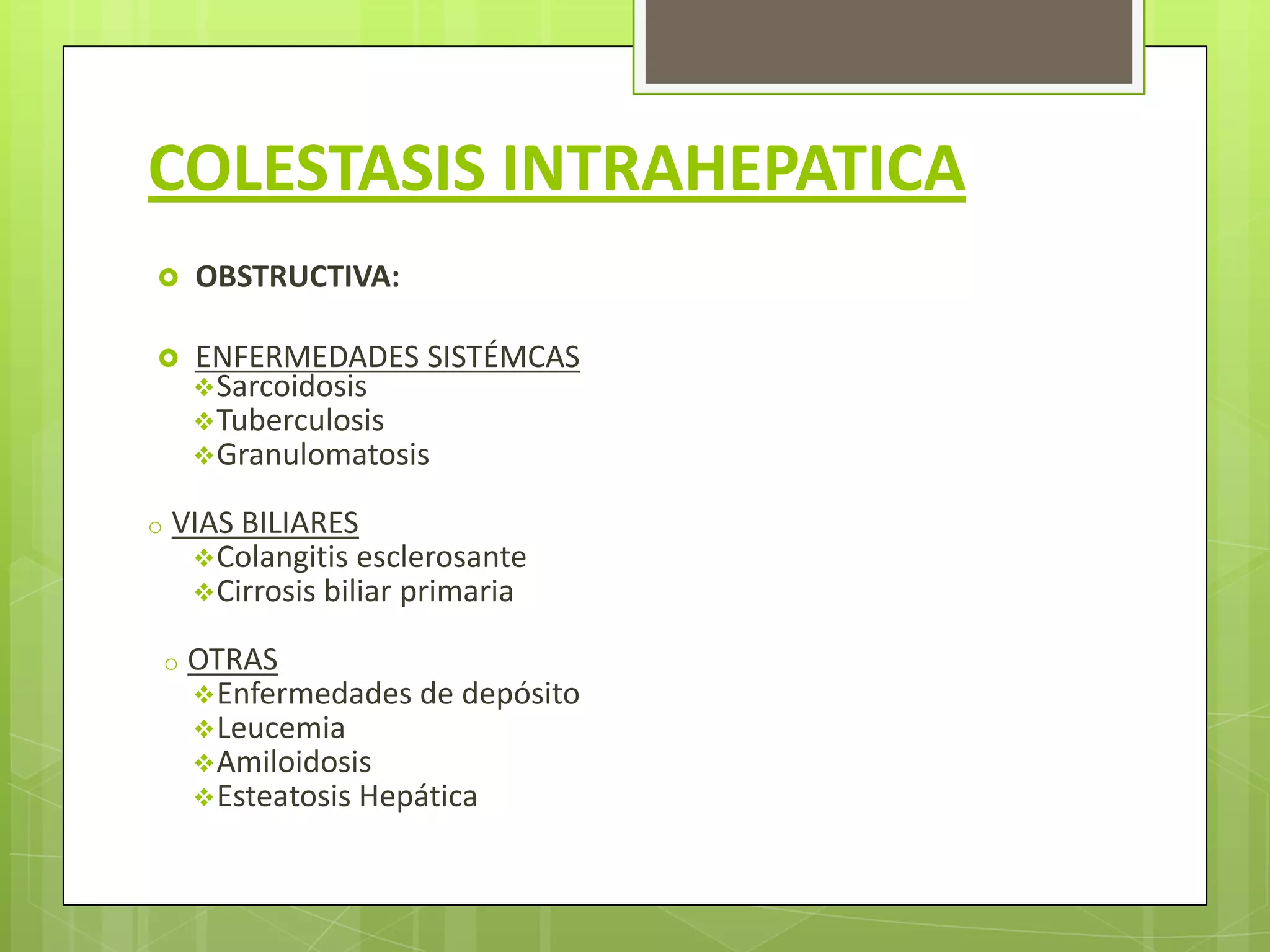 DX DIFERENCIAL: COLESTASIS | PPTX