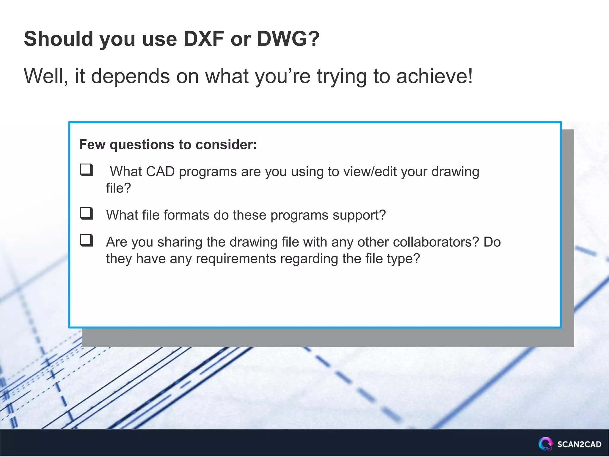 DXF versus DWG: A Comparison of Vector Graphic File Formats | PDF