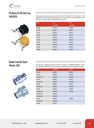 SME Cam and Groove hose couplings camlock quick disconnect adapter ...