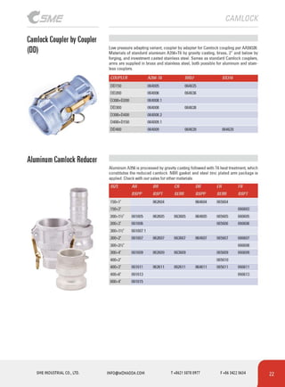 SME Cam and Groove hose couplings camlock quick disconnect adapter ...