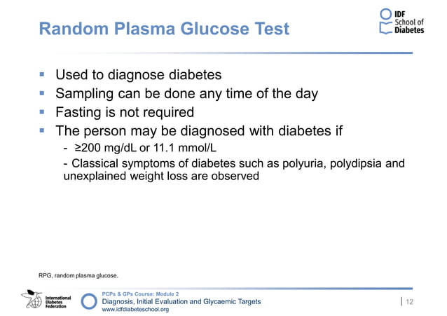 Diagnosis and initial evaluation of diabetes | PPT