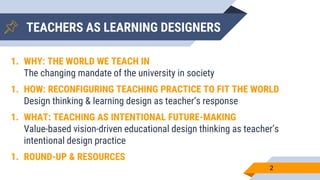 Teachers as learning designers: using design thinking to innovate and ...