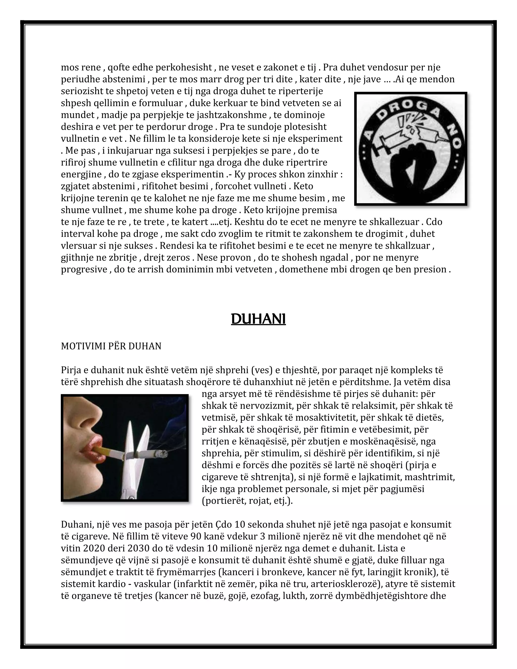Projekti i aftesimit per jeten | DOCX