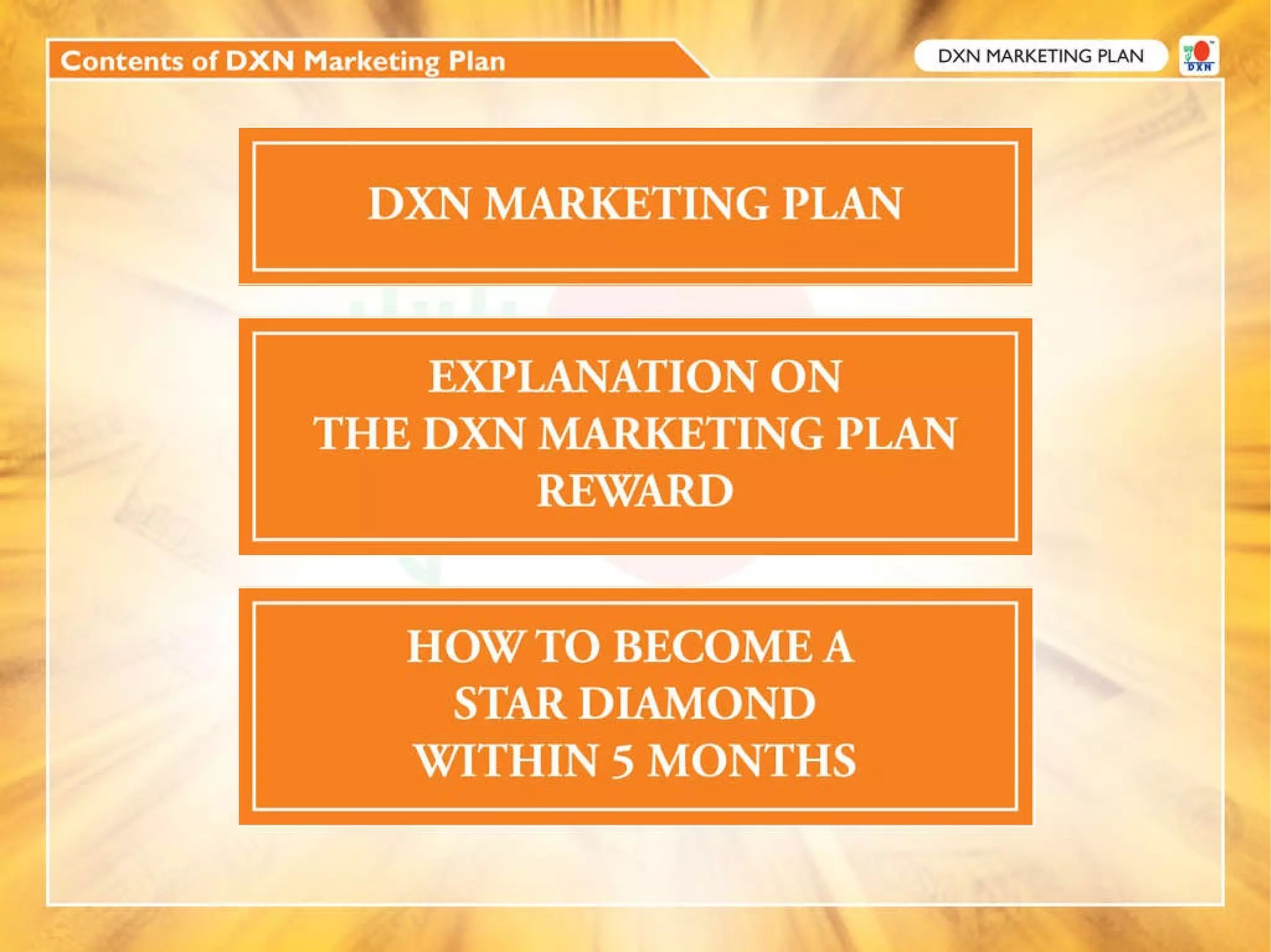 DXN business plan explained - DXN маркетинговый план | PPT