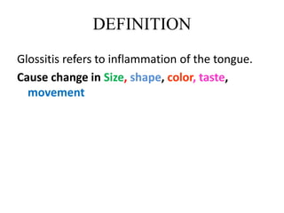 stomatitis, gingivitis, glositis | PPTX
