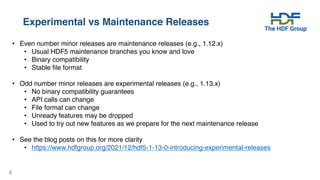 HDF - Current status and Future Directions | PPT