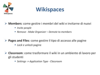 Corso cloud web wikispaces 14-15 | PPT